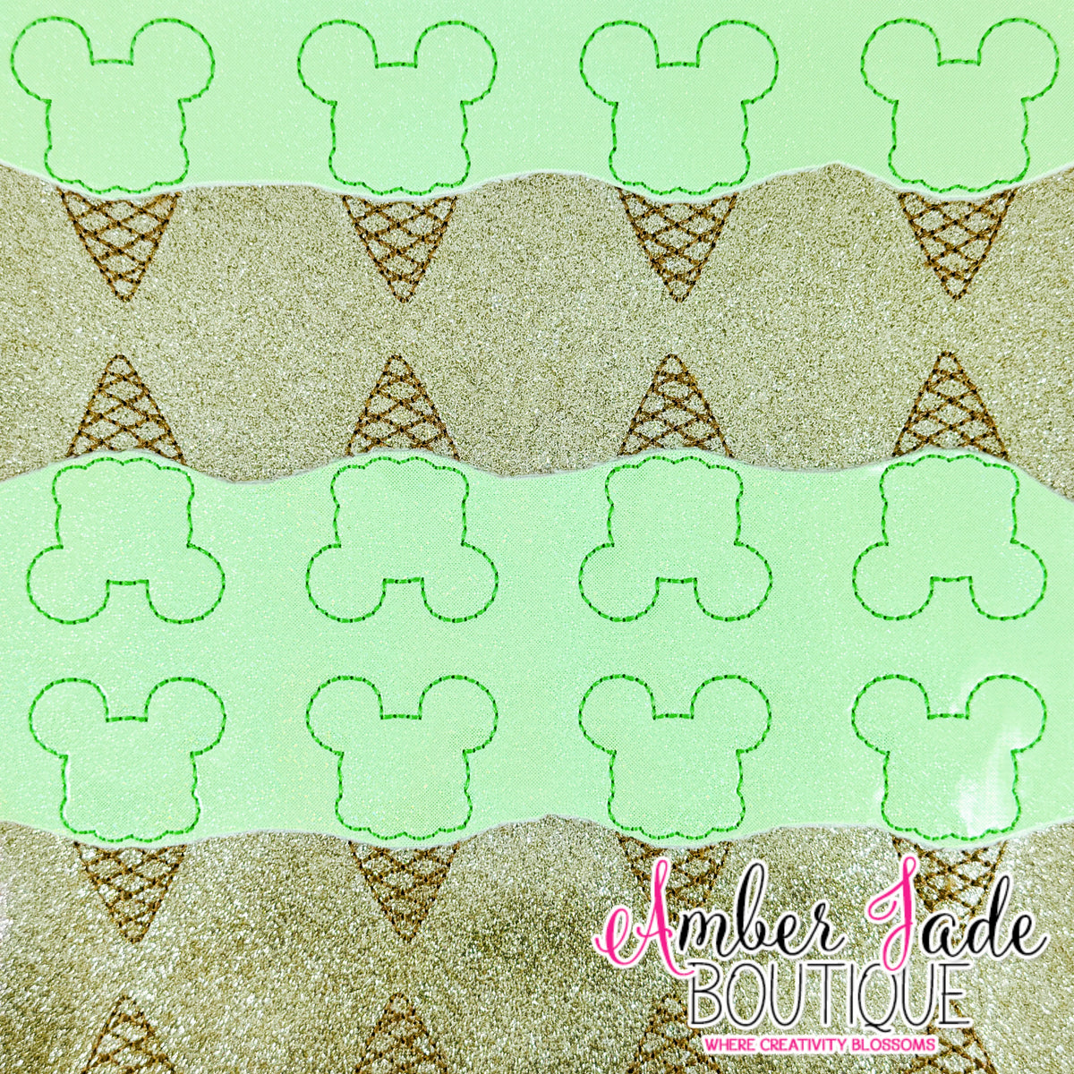 Mickey Ice Cream Cone - GREEN – Amber Jade Boutique: Wholesale Felties